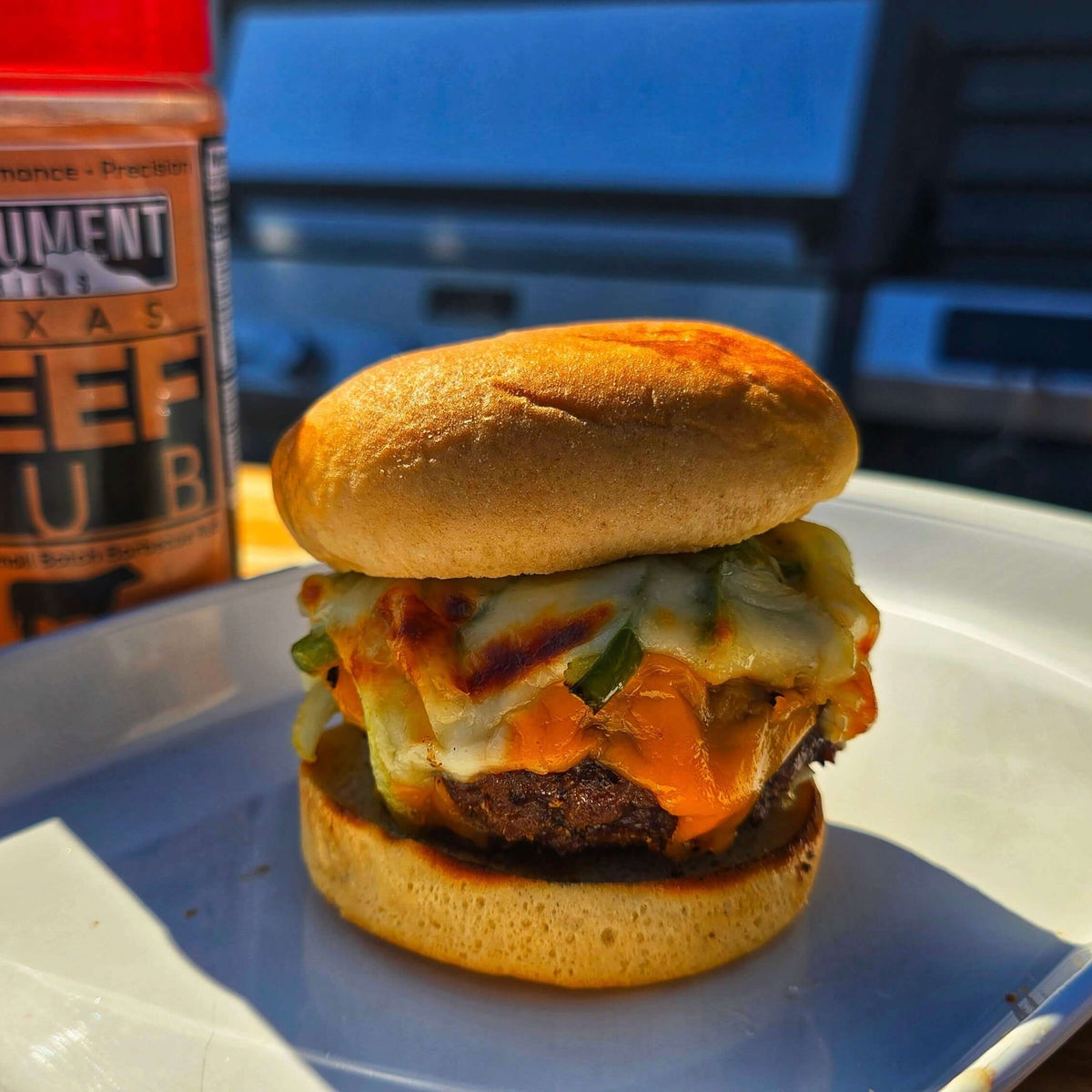Philly Cheese Burger – Monument Grills