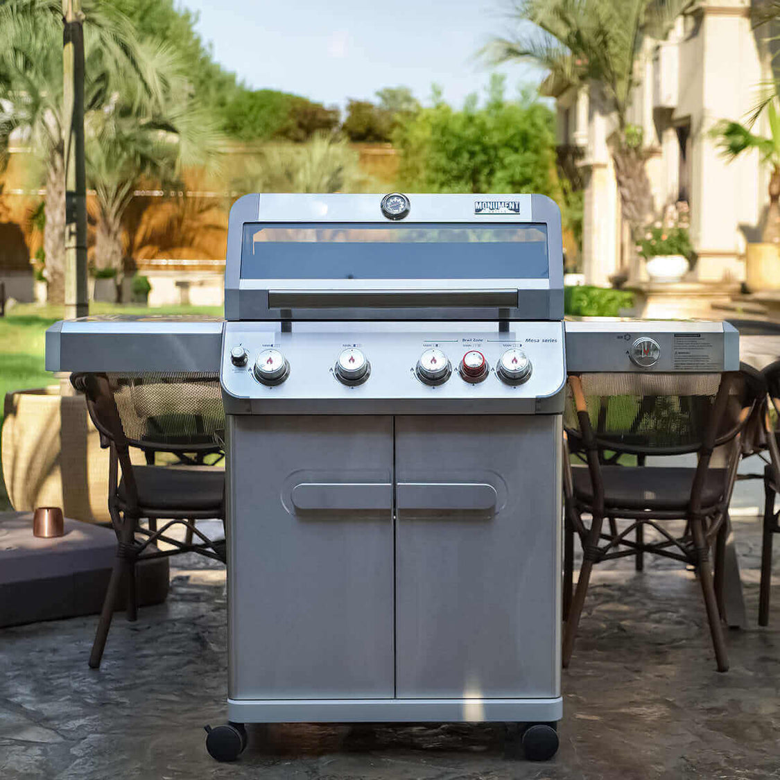 Mesa 415BZ | Stainless Gas Grill, Liquid Propane Gas – Monument Grills