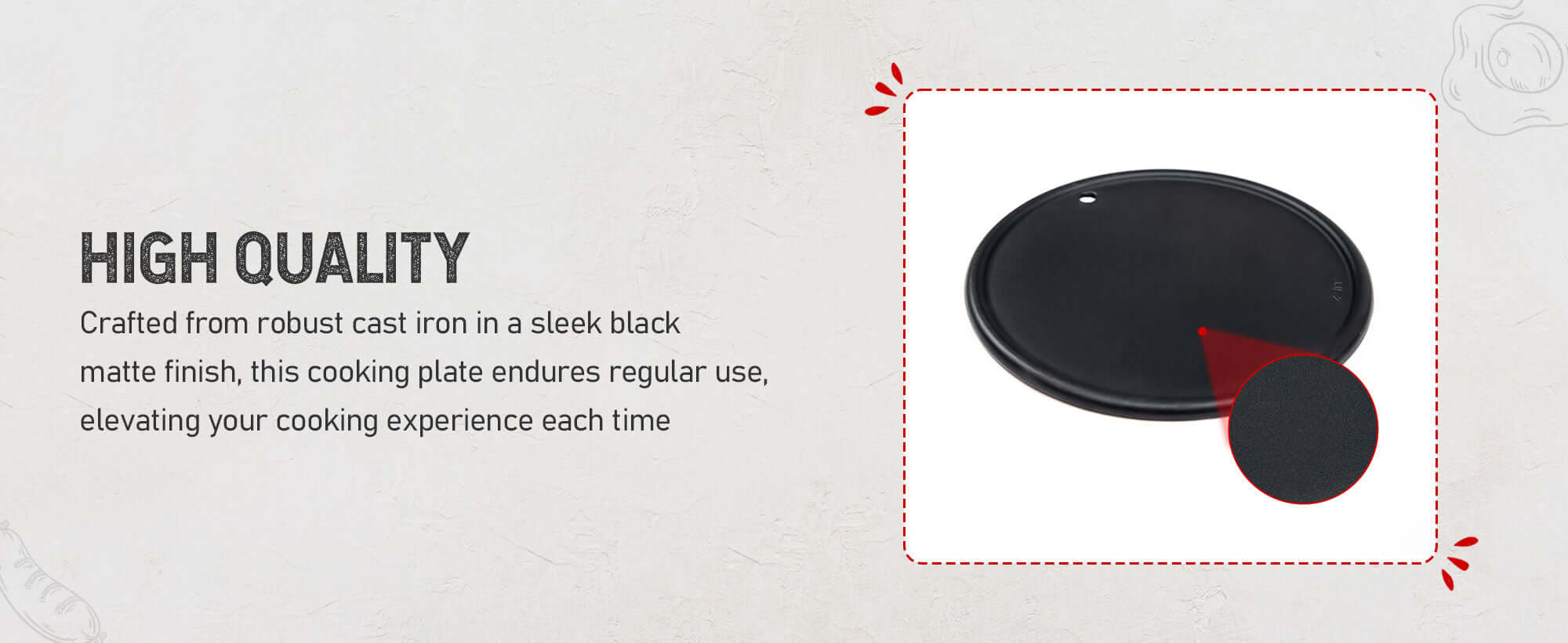 Buy Round Cast Iron Cooking Plate | Monument Grills