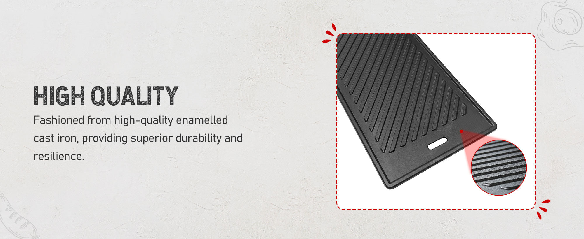 A005 Cast Iron Cooking Plate for Perfect Grilling – Monument Grills