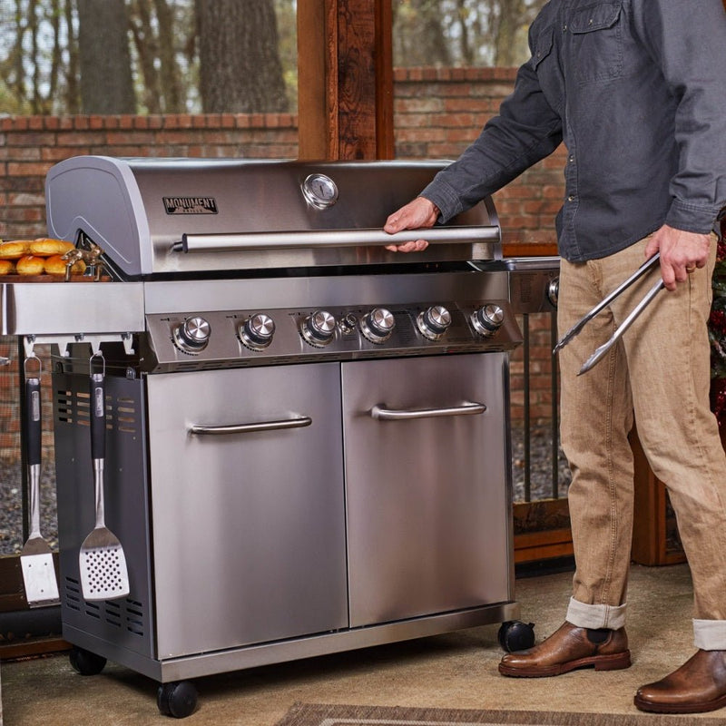 Gas Grill - 77352 Full Stainless Propane Grill | 6 Burners – Monument ...