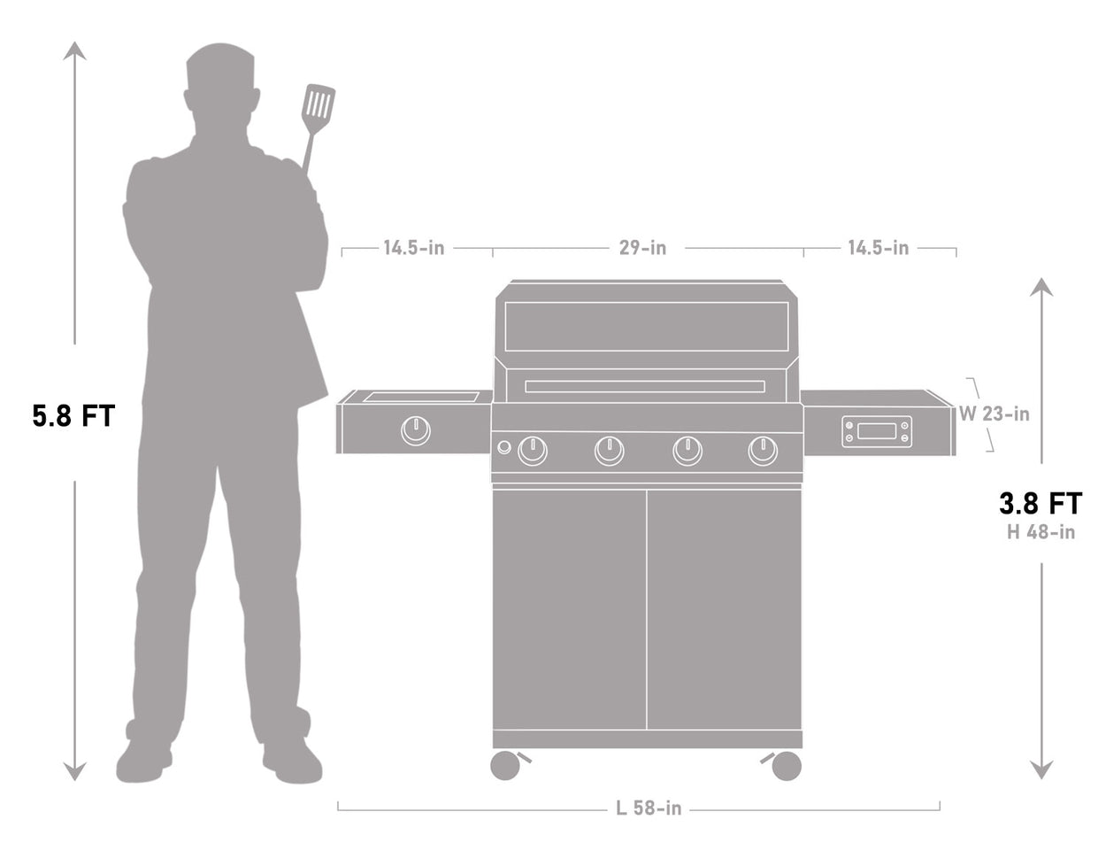 Best Smart Gas Grill | Denali 405 Stainless BBQ Grill – Monument Grills