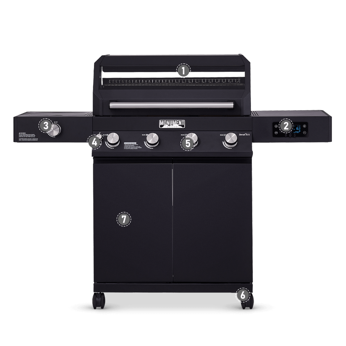 Best Smart Gas Grill | Denali 425 Black BBQ Grill – Monument Grills