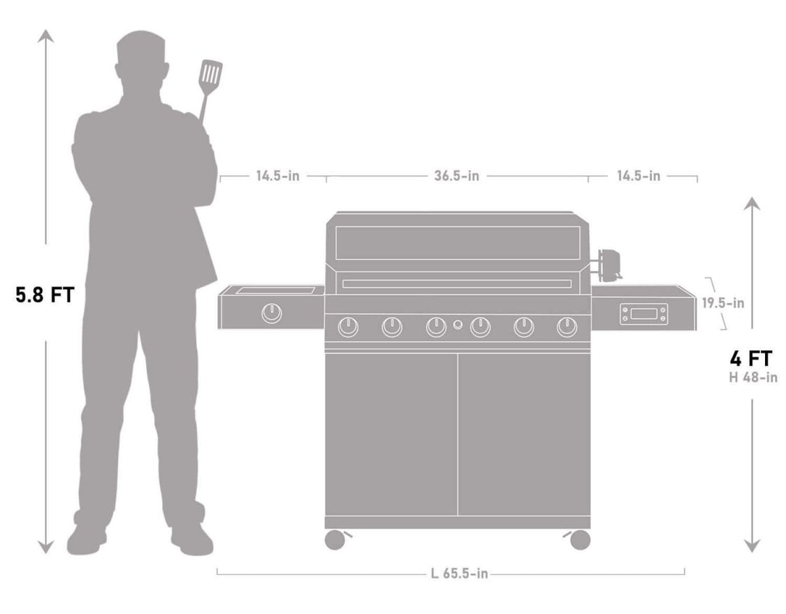Denali 605Pro Stainless Smart Gas Grill 6 Burners Propane – Monument Grills