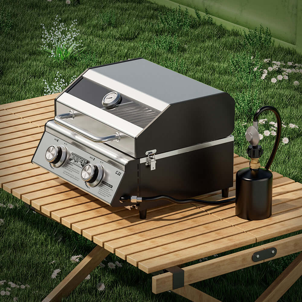 Portable Propane Gas Grill Tabletop | G22 Camping Grill – Monument Grills